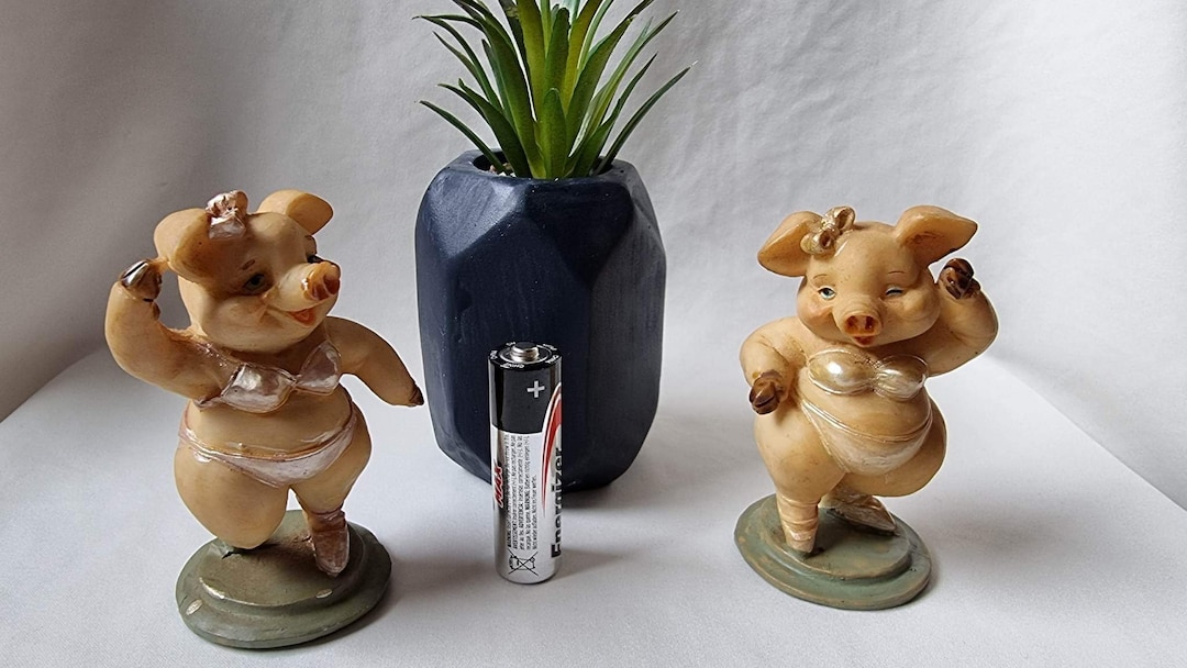 Pig Figurine, Vintage Pig Figurine, Resin Pig Figurine, Pottery Pig ...