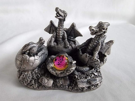 Art & Collectibles myth and magic Pewter dragon pewter figurine dragon ...