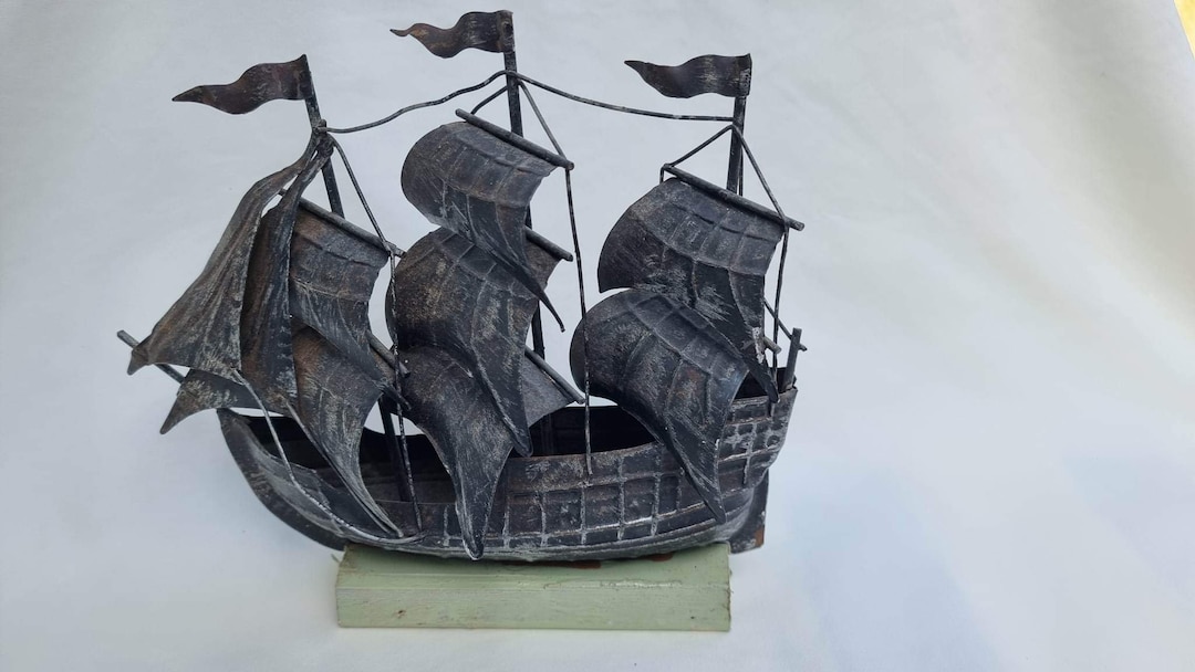 Ship Figure, Boat Figure, Metal Ship, Metal Boat, Handmade Boat ...