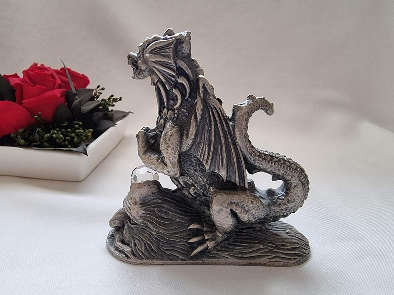 Pewter Dragon Figurine, Myth and Magic, Dragon Figurine, Tudor Mint ...