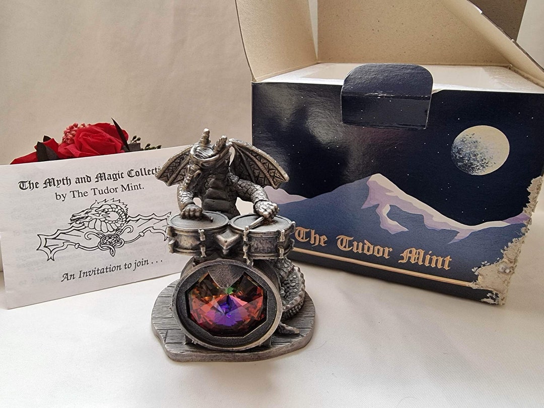 Tudor Mint Dragon, Dragon Pewter Figurine, Dragon Figurine, Myth and ...