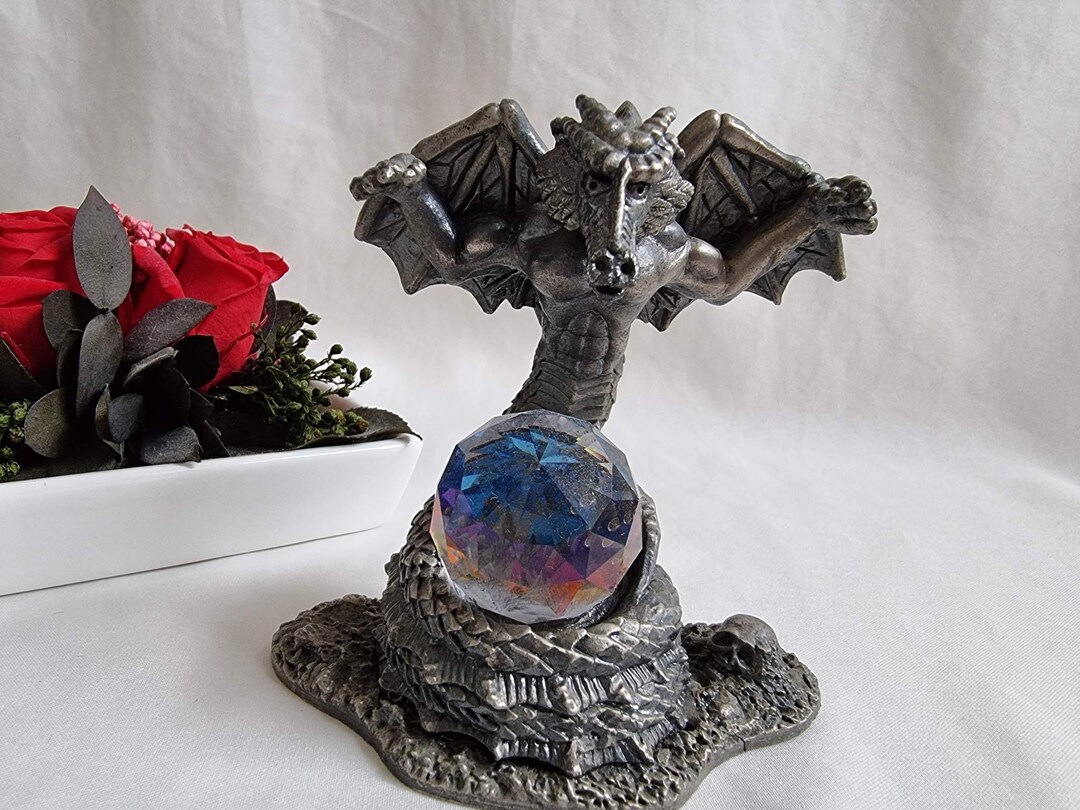 Pewter Dragon Figurine, Myth and Magic, Dragon Figurine, Tudor Mint ...