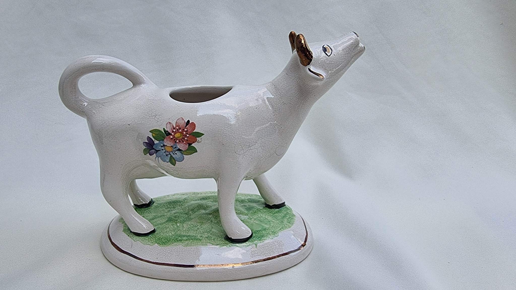 Cow Figurine, Milk Jug Cow, Cow Jug, Pottery Cow Jug, Jug Cow Milk ...