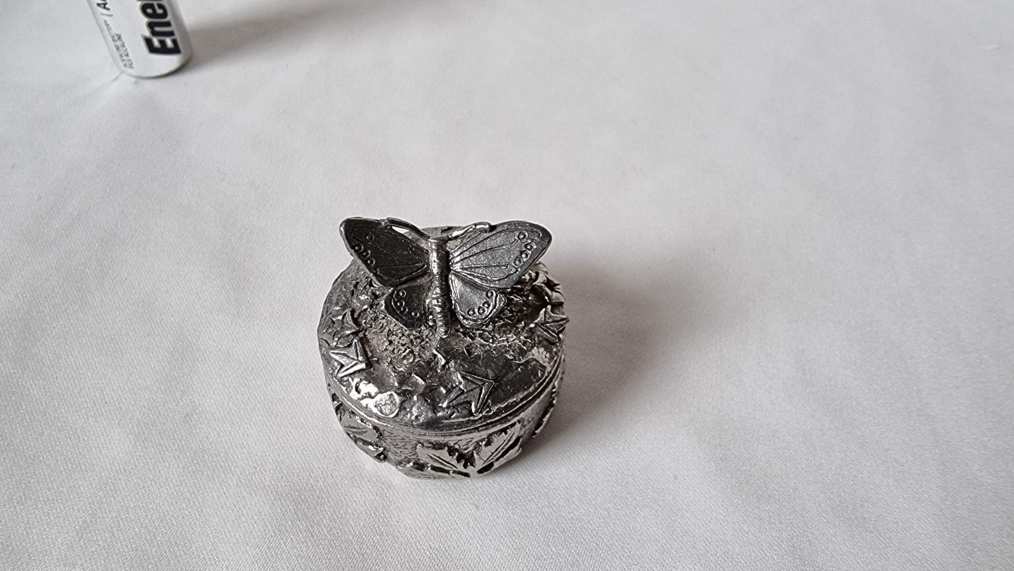 Butterfly Trinket Box, Butterfly Pin Box, Pewter Butterfly Figurine ...