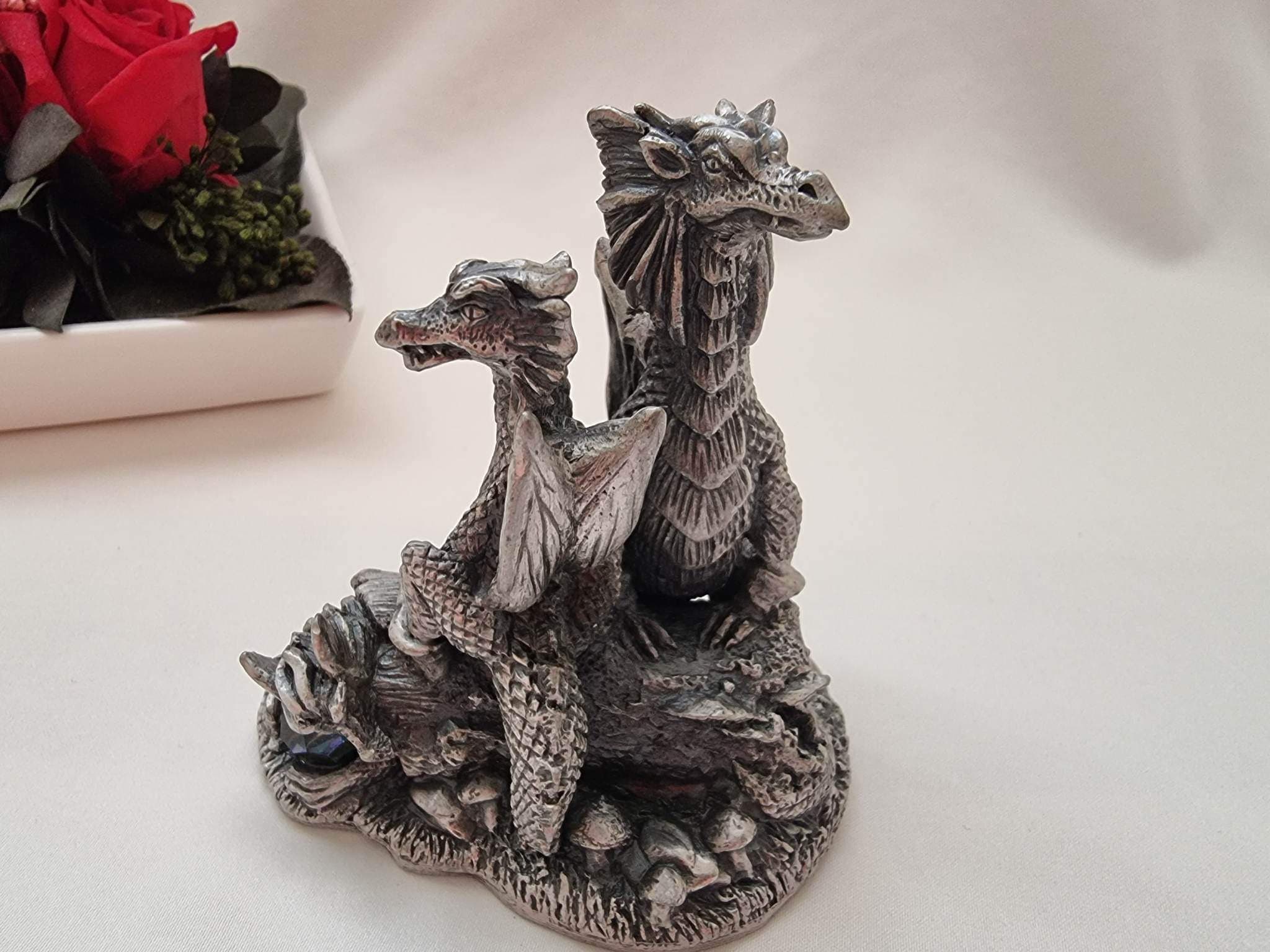 Tudor Mint Dragon, Myth and Magic, Dragon Figurine, Pewter Dragon ...