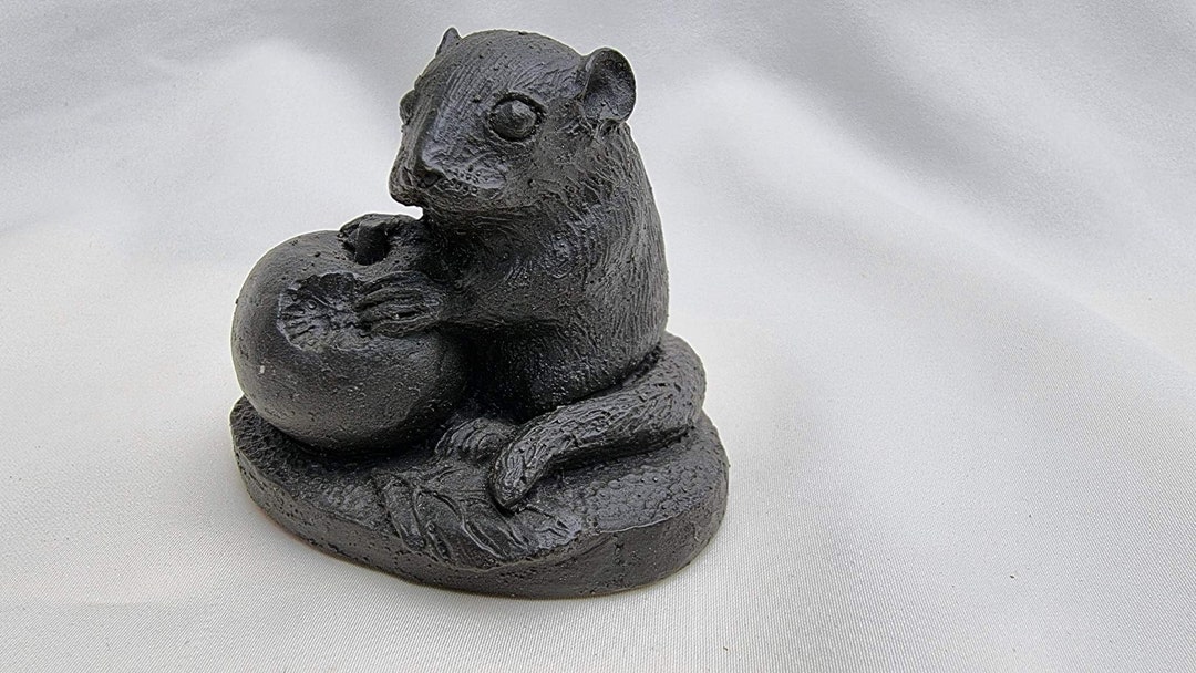 TWRO, Coal Figurine, Coal Mouse, Mouse Figurine, Mouse Statue, Vintage ...
