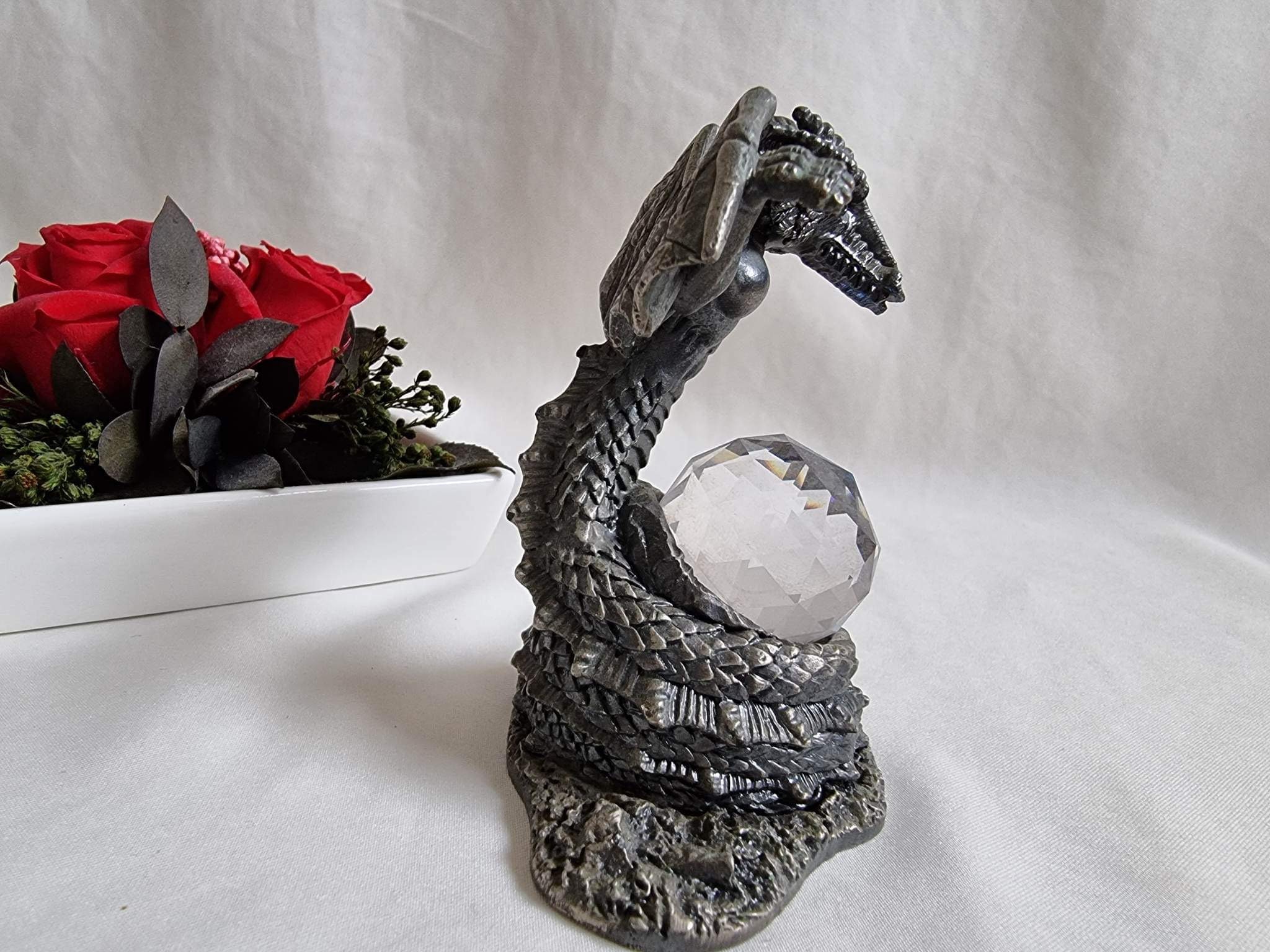 Pewter Dragon Figurine, Myth and Magic, Dragon Figurine, Tudor Mint ...