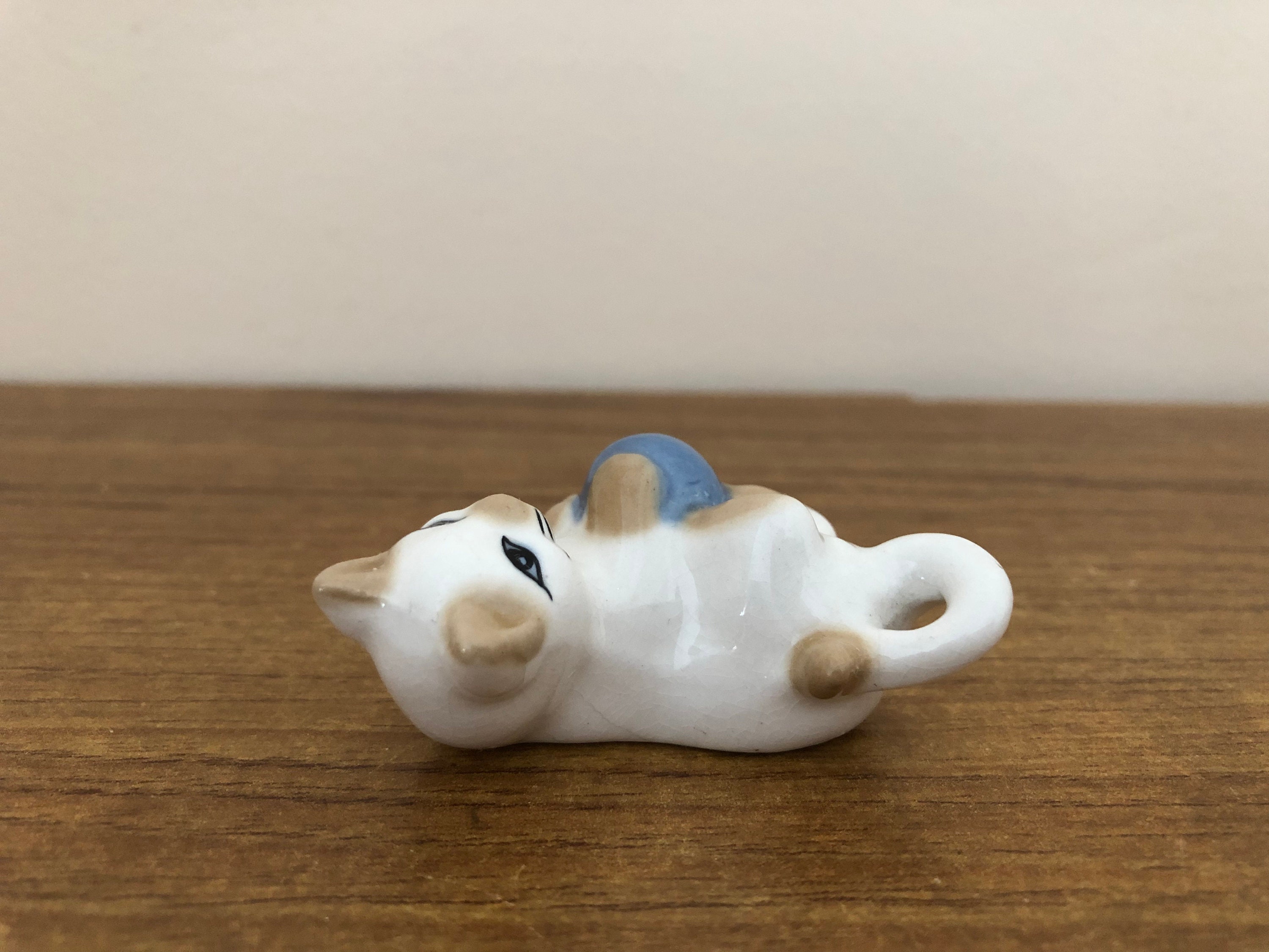 Vintage Cat Figure, Szeiler, Szeiler Cat, Small Cat Figures, Porcelain ...