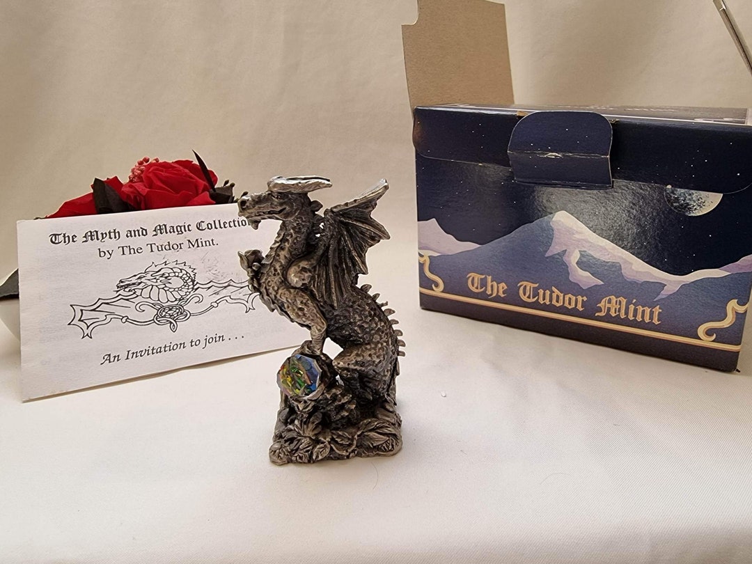 Tudor Mint Dragon, Dragon Figurine, Pewter Dragon Figurine, Myth and ...