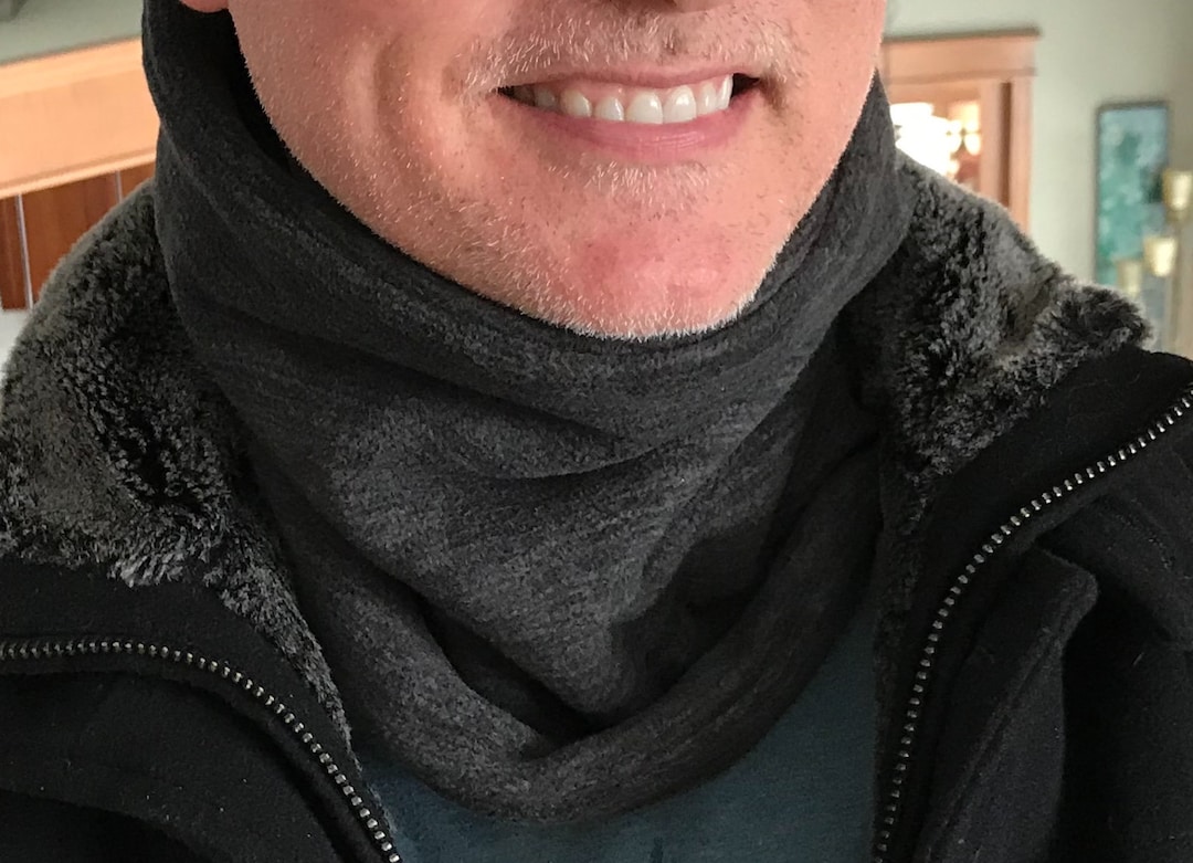 Men’s Fleece Neckwarmer, Fleece Scarf, Gaiter, Snood - Etsy