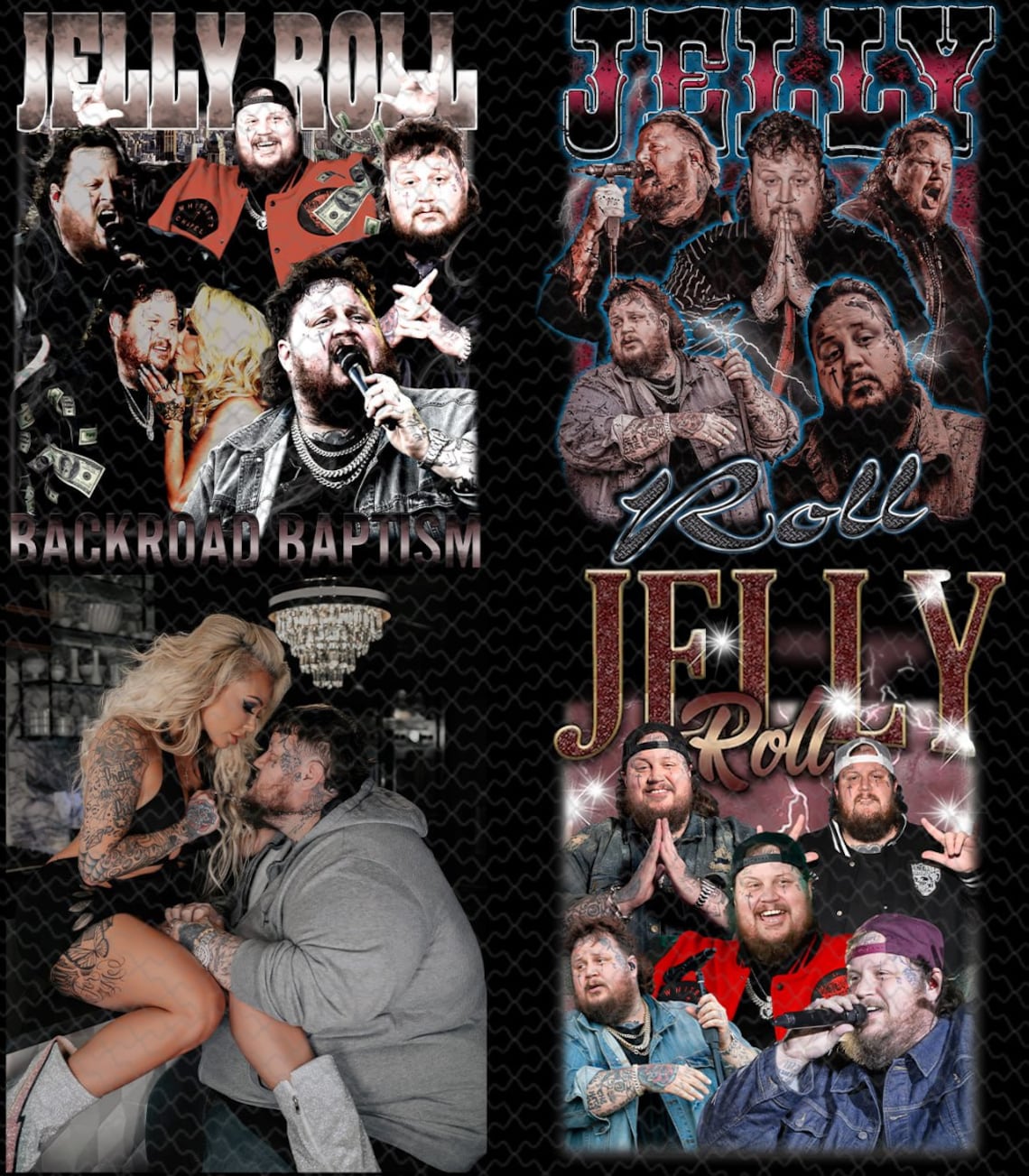 4png Jelly Roll, Retro Jelly Roll Png, Jelly Roll American Rock Singer ...