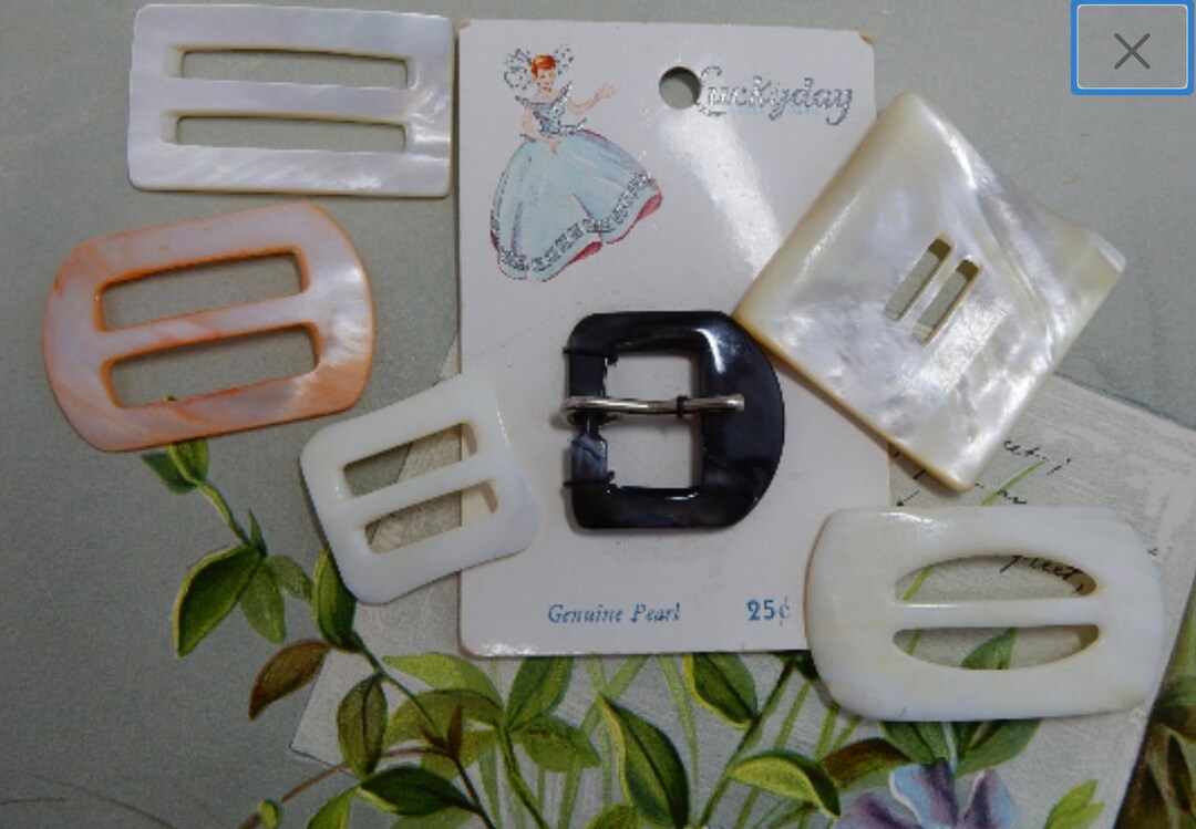 Lot of 6 Vintage Mother of Pearl Shell Belt or Sash Buckles PAW20 - Etsy