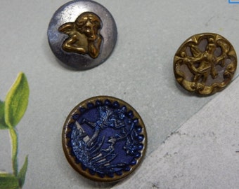 Antique Button Angel - Etsy