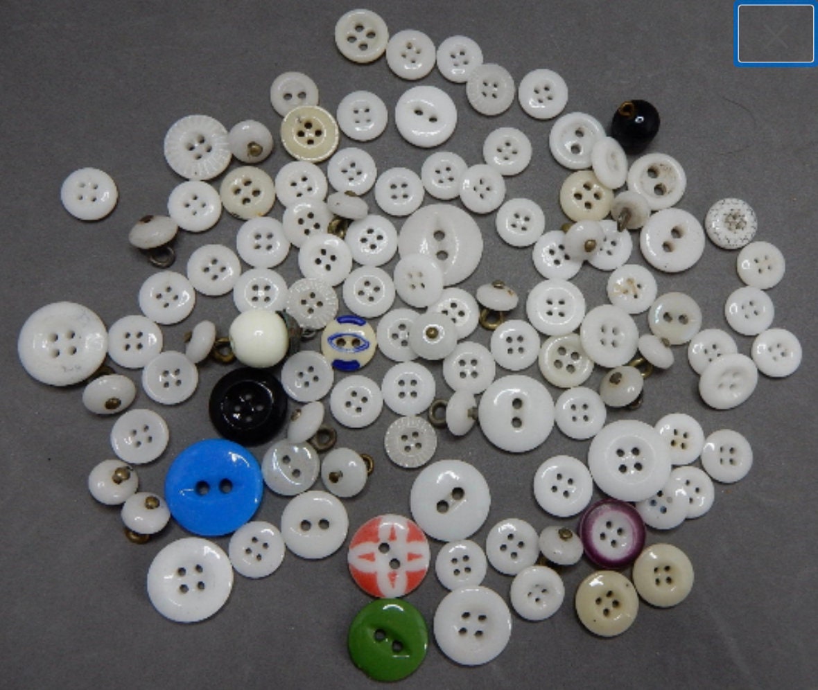 100 Assorted Antique China Button Lot - Etsy Australia