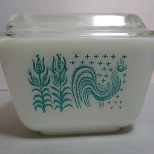 PYREX Amish Butterprint Blue Rooster Cover Refrigerator Dish 501 - Etsy