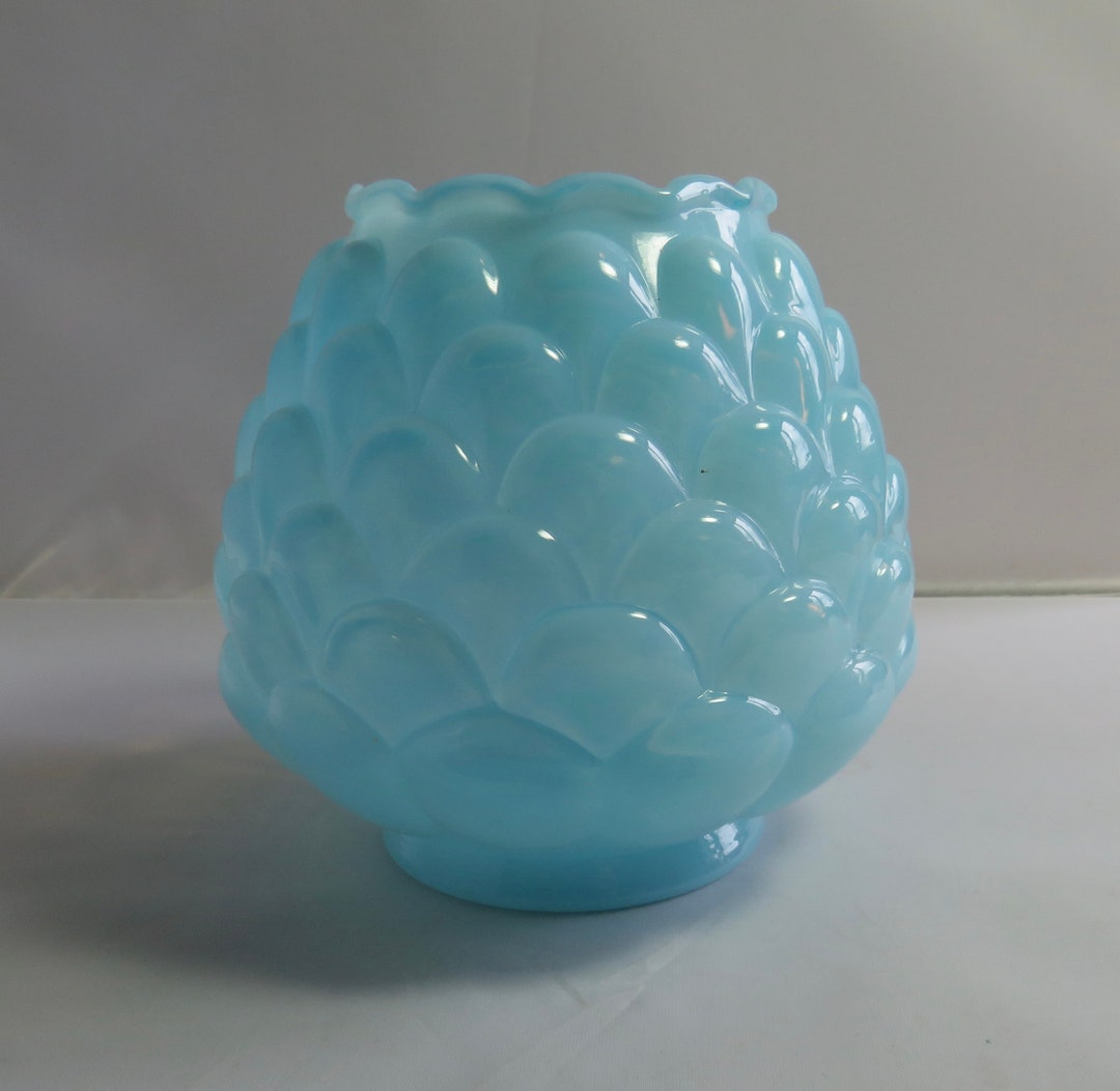 1961 FENTON Blue Jacqueline Artichoke Rose Bowl or Vase. UCA21 - Etsy