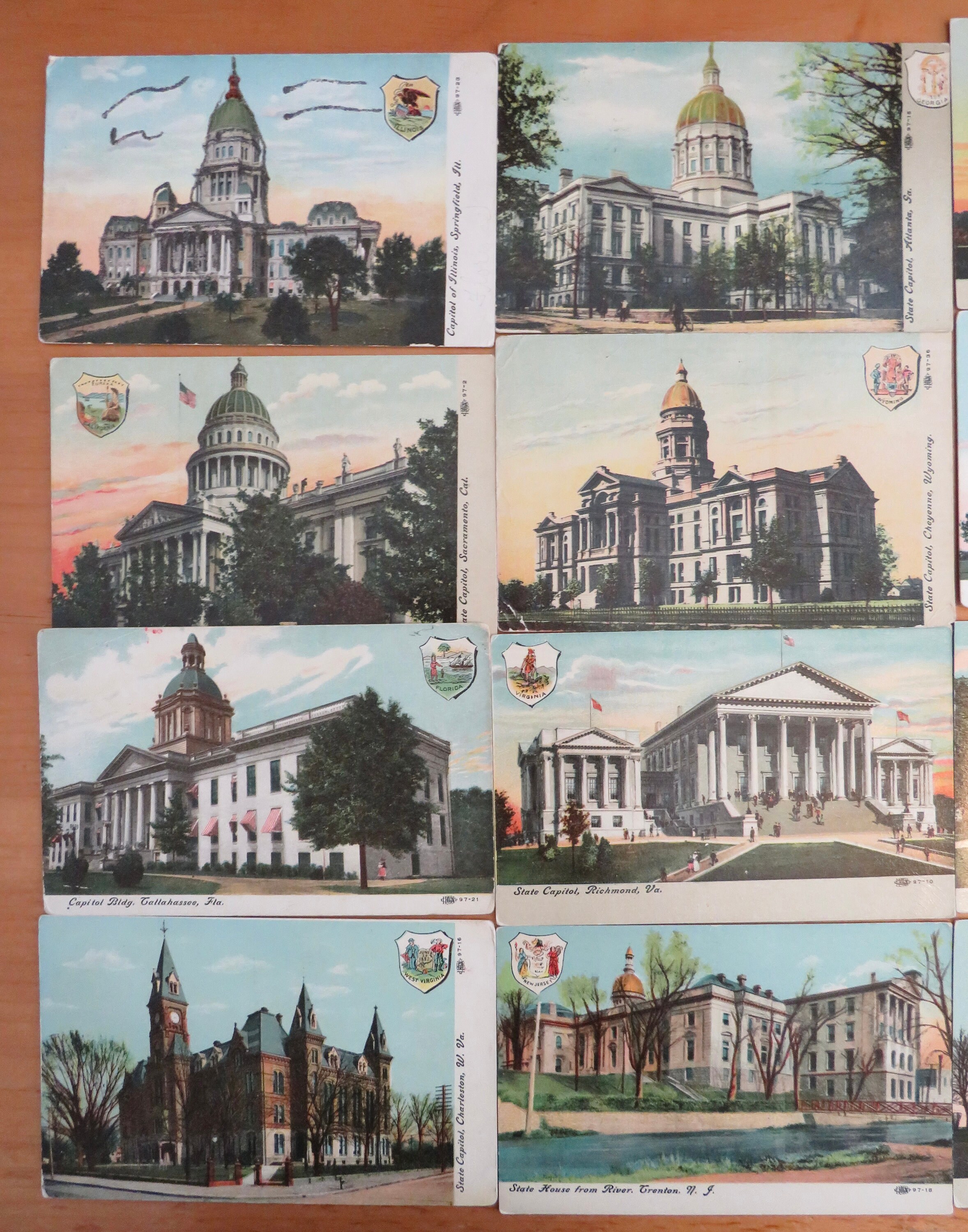 16 Early 1900s IPCN State Capitol Building Postcards W/state Seals. - Etsy