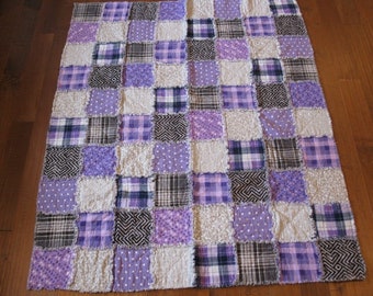 Purple Rag Quilt | Etsy