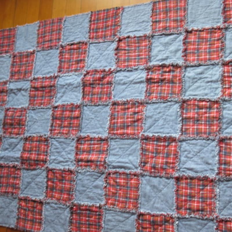 Denim Rag Quilt - Etsy