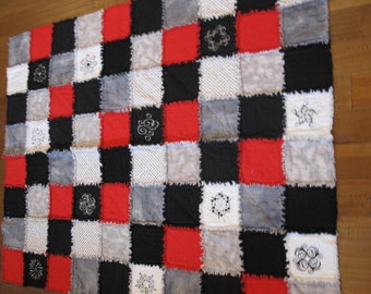 White Rag Quilt | Etsy