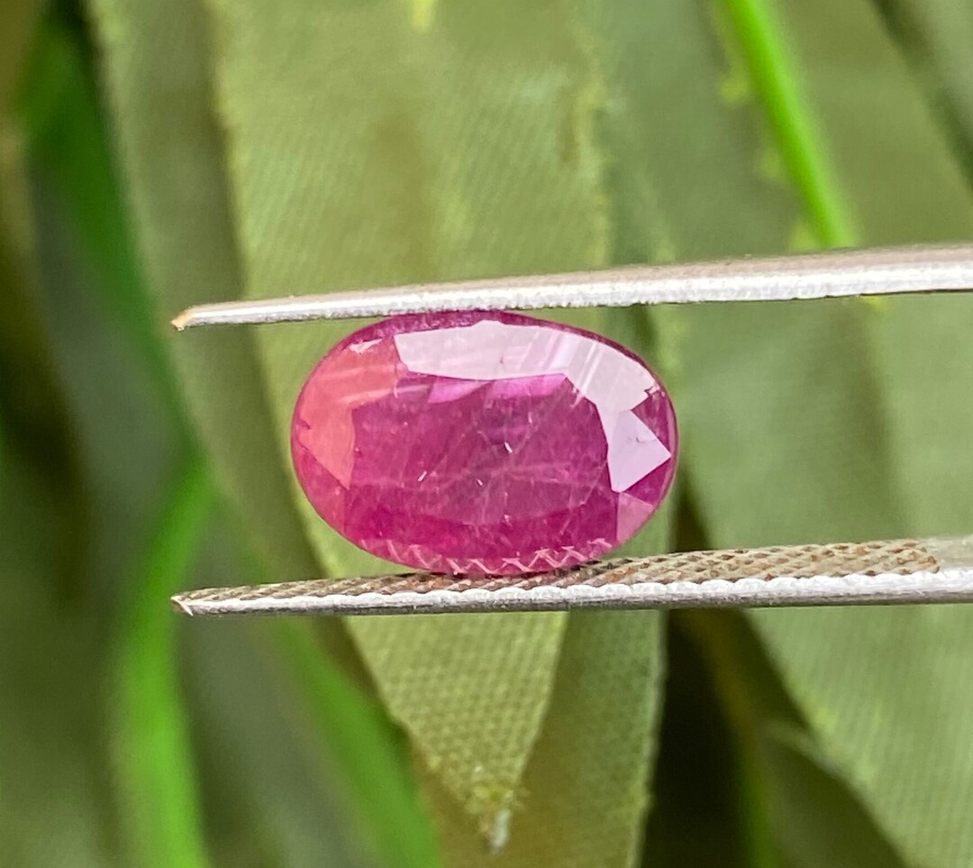 Amazing Natural Ruby Oval Cut Stone With Good Color Quality , Loose ...