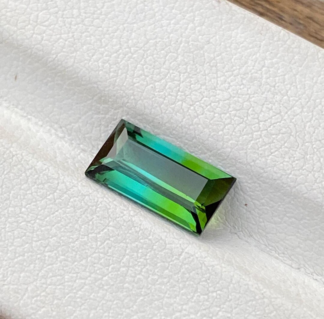 Certified Super Excellent Natural Bio Color Tourmaline Baguette Cut ...