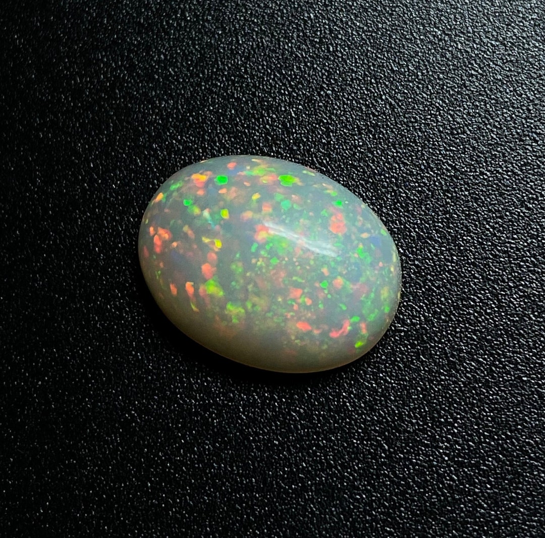 Rarest Honeycomb Dot Fire Ethiopian Opal Oval Shape Cabochon With Multi ...