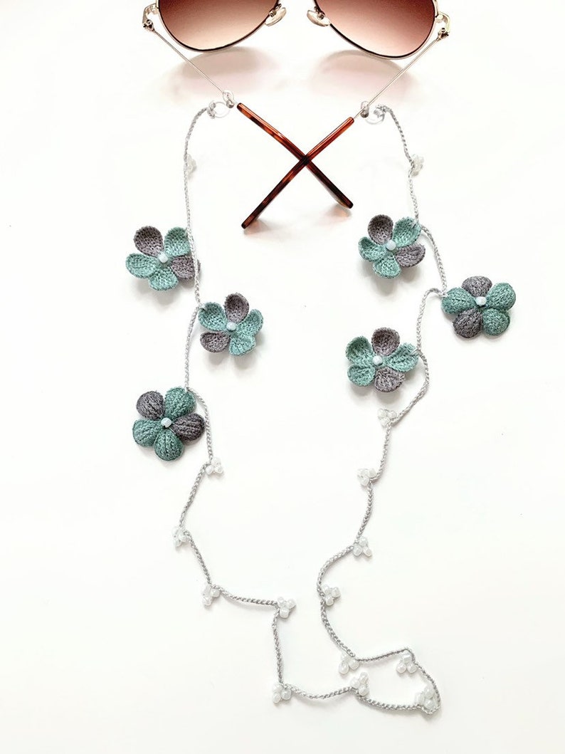 Glasses Chain Crochet / Flower Sunglasses Chain / Eyeglass | Etsy