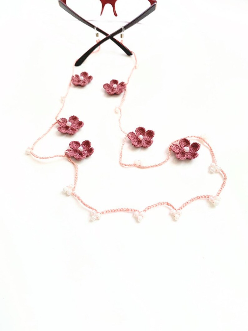 Glasses Chain Crochet / Flower Sunglasses Chain / Eyeglass - Etsy