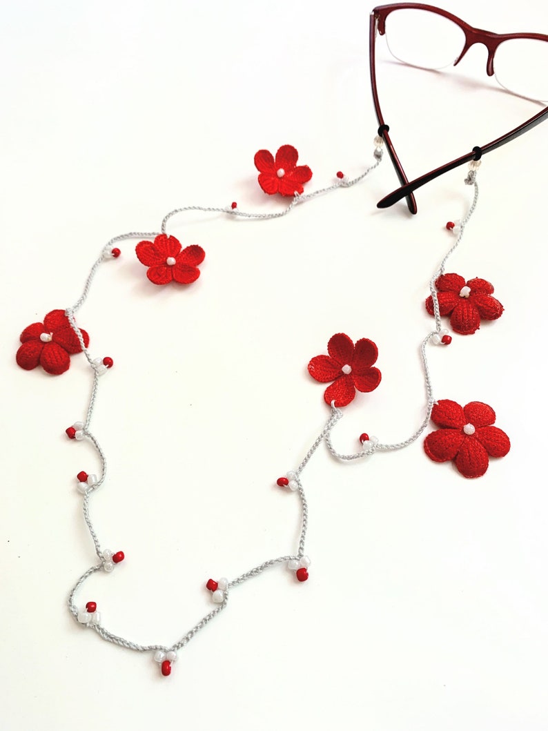 Glasses Chain Crochet / Flower Sunglasses Chain / Eyeglass | Etsy