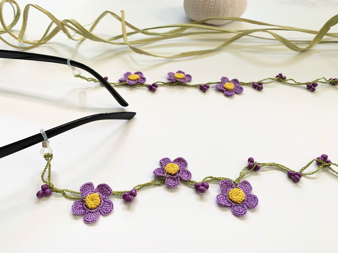 Crochet Eyewear Retainer / Eyeglass Chain / Eyeglass Strap / Glasses ...