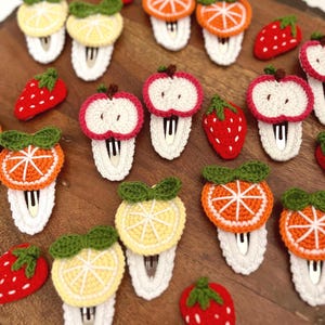 Fruit Hair Clips / Fruit Barrets / Kawaii Hair Clips / Lemon Orange ...