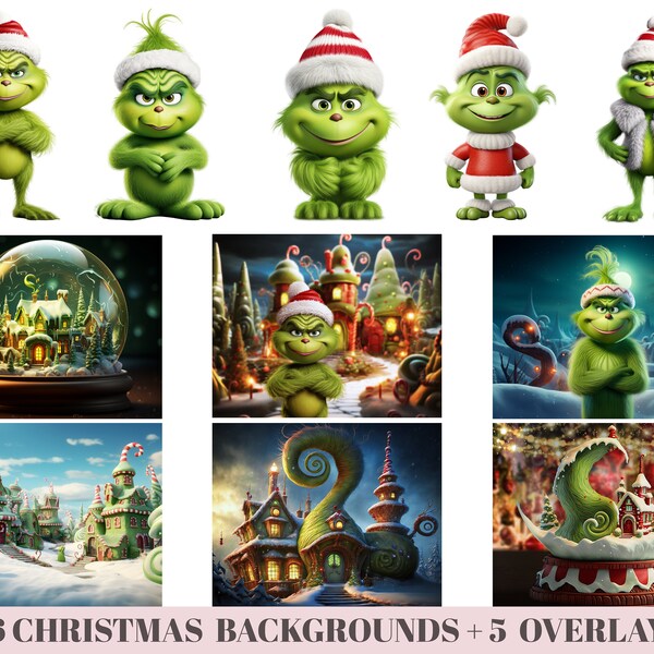 Grinch Backdrop - Etsy