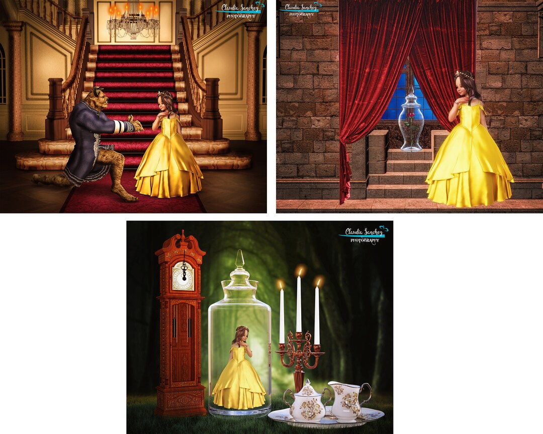 THREE Beauty and the Beast Backgrounds, Princess Castle, Princess Belle ...