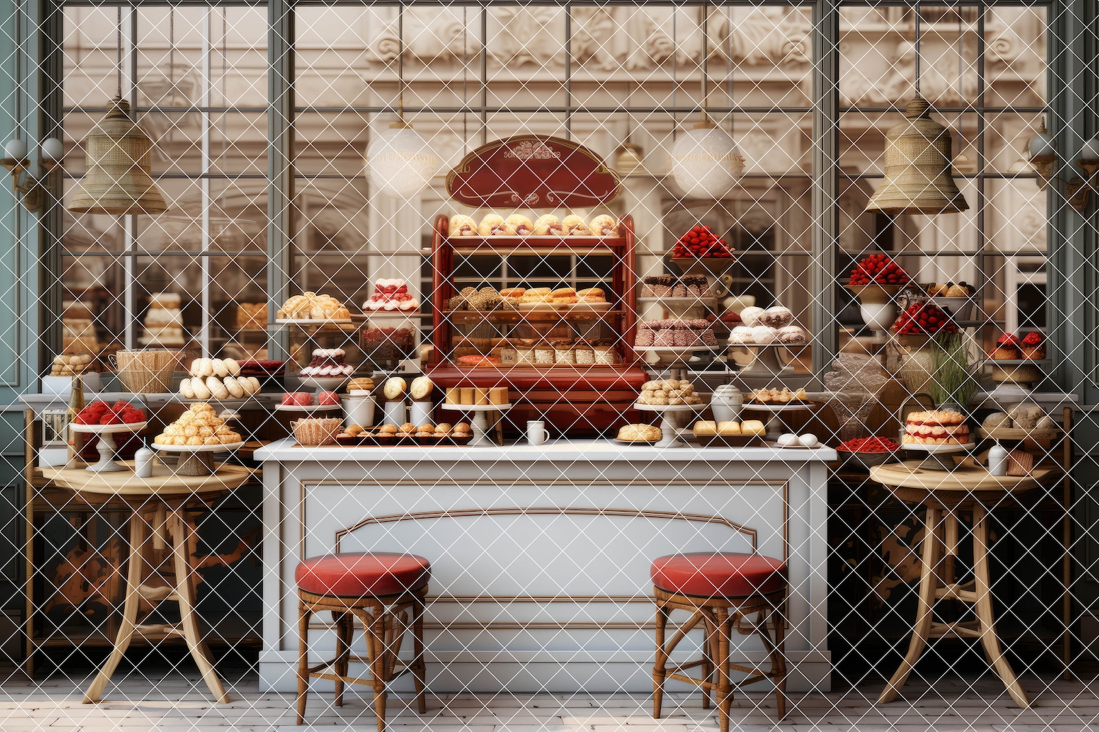 FOUR Bakery Digital Backdrops, Pastry Shop Background, JPG Files - Etsy