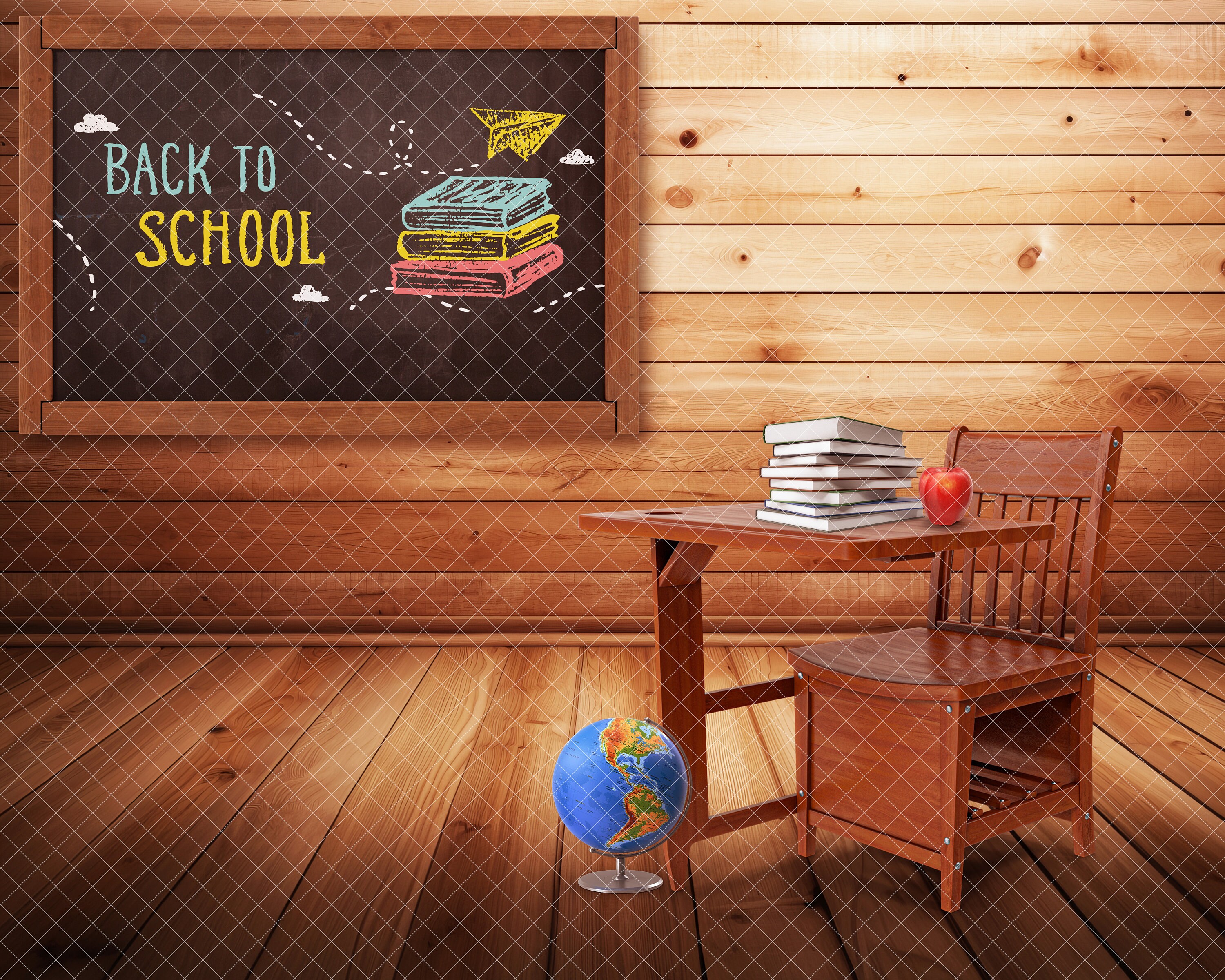 FOUR School Desk Digital Backgrounds School Room Classroom - Etsy