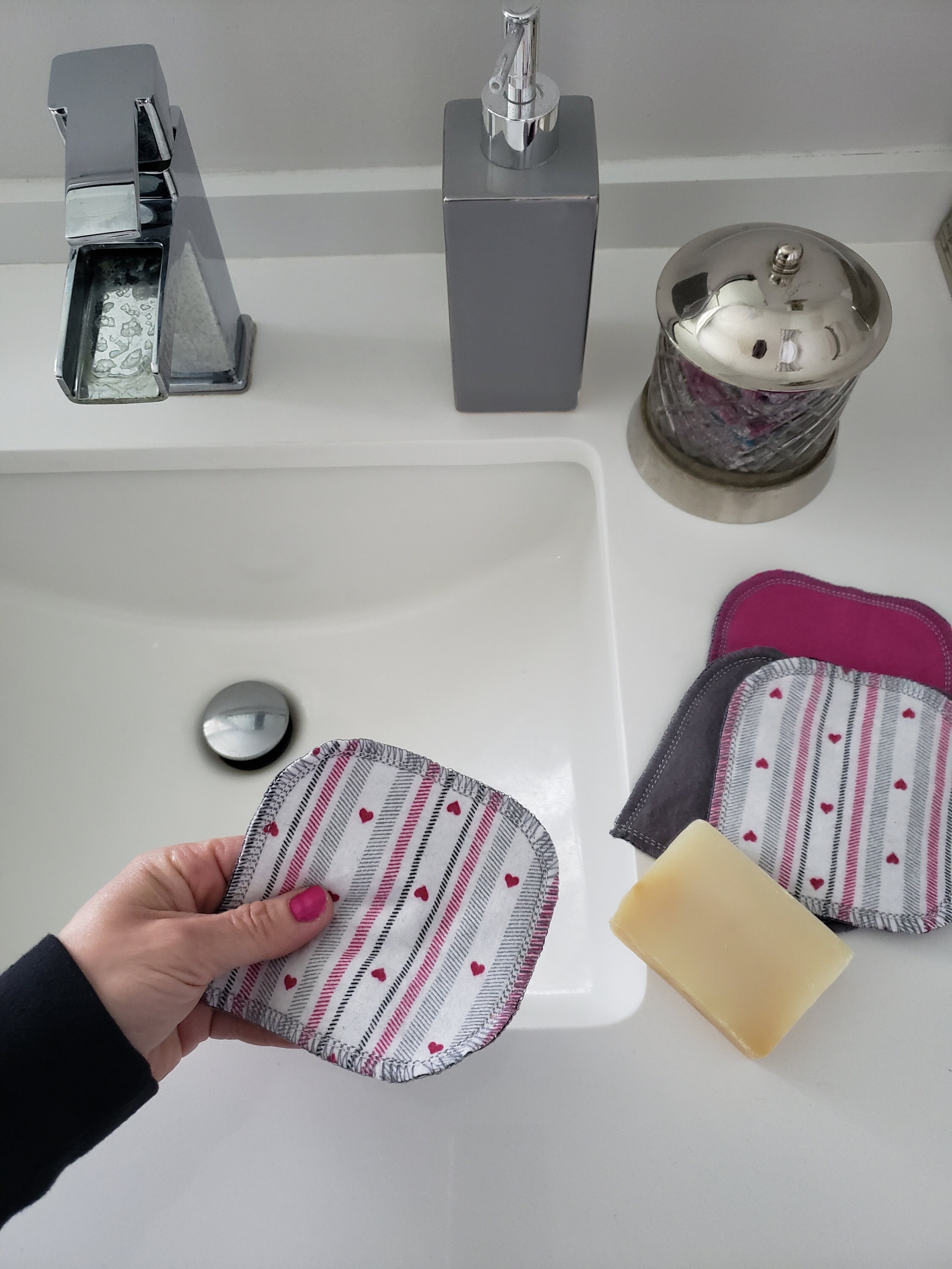 Handmade Reusable Cotton Flannel Face Cloths With Black - Etsy