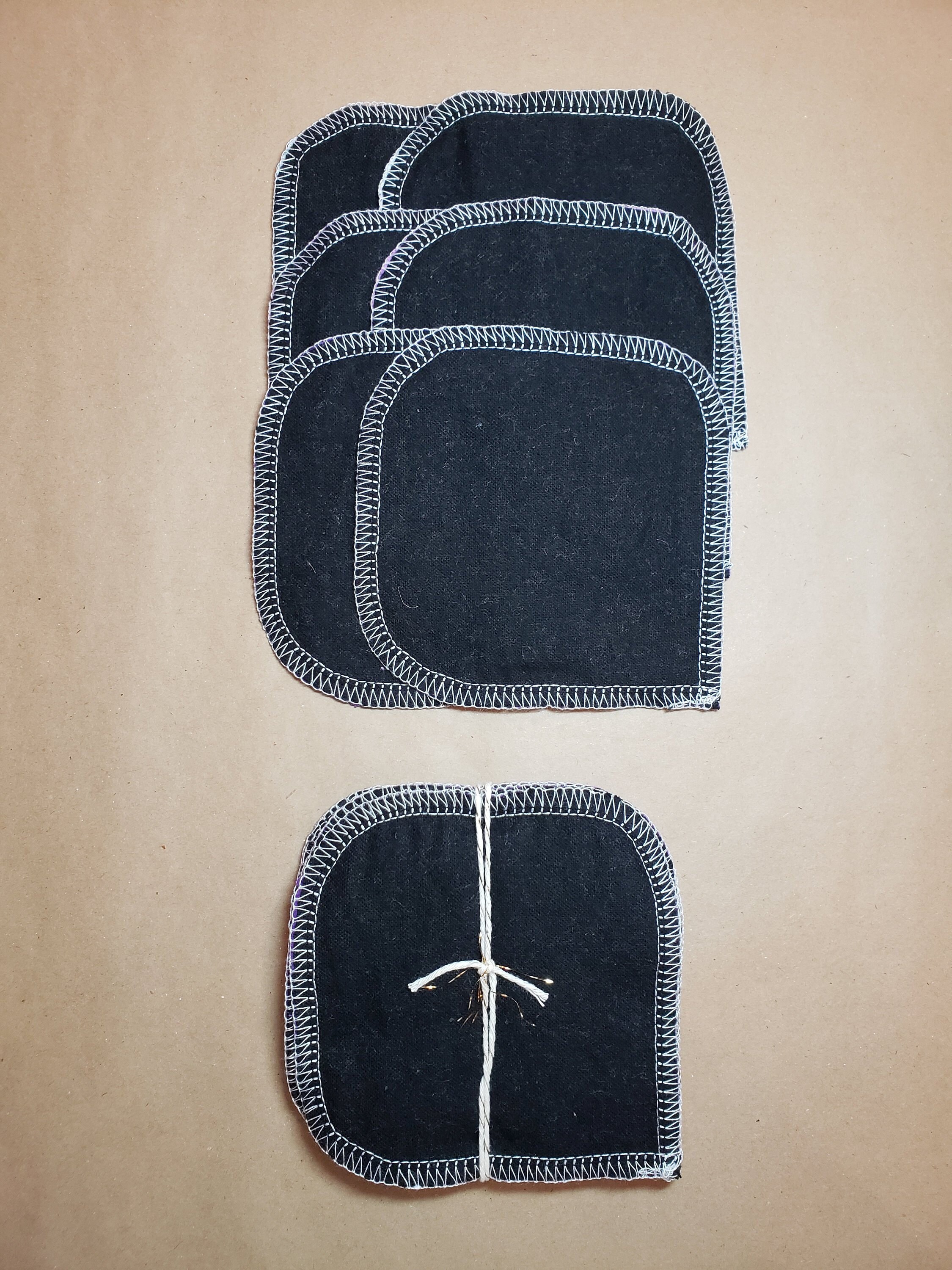 Handmade Reusable Cotton Flannel Face Cloths With Black - Etsy