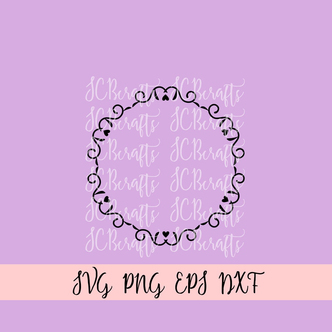 Circle Border Frame Fancy Svg File Printable Design Cut File Cricut ...