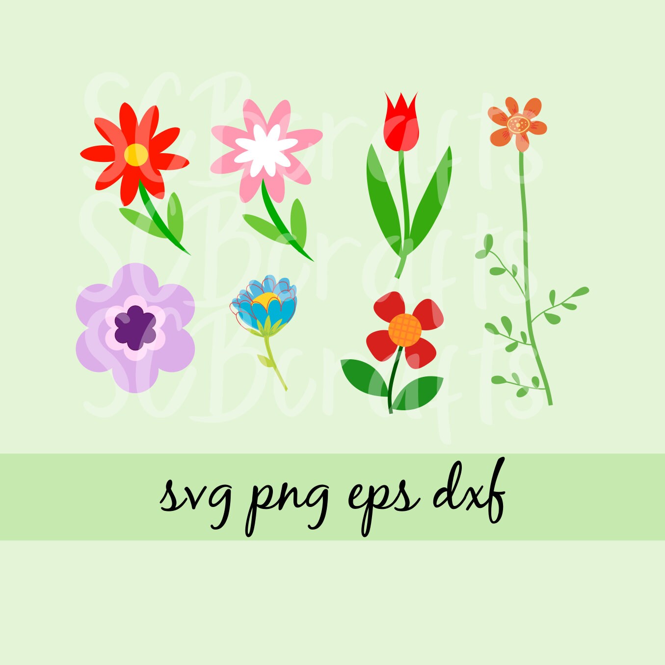 Flowers Svg Spring Tulip Bundle Printable Design Cut File Cricut Cameo ...