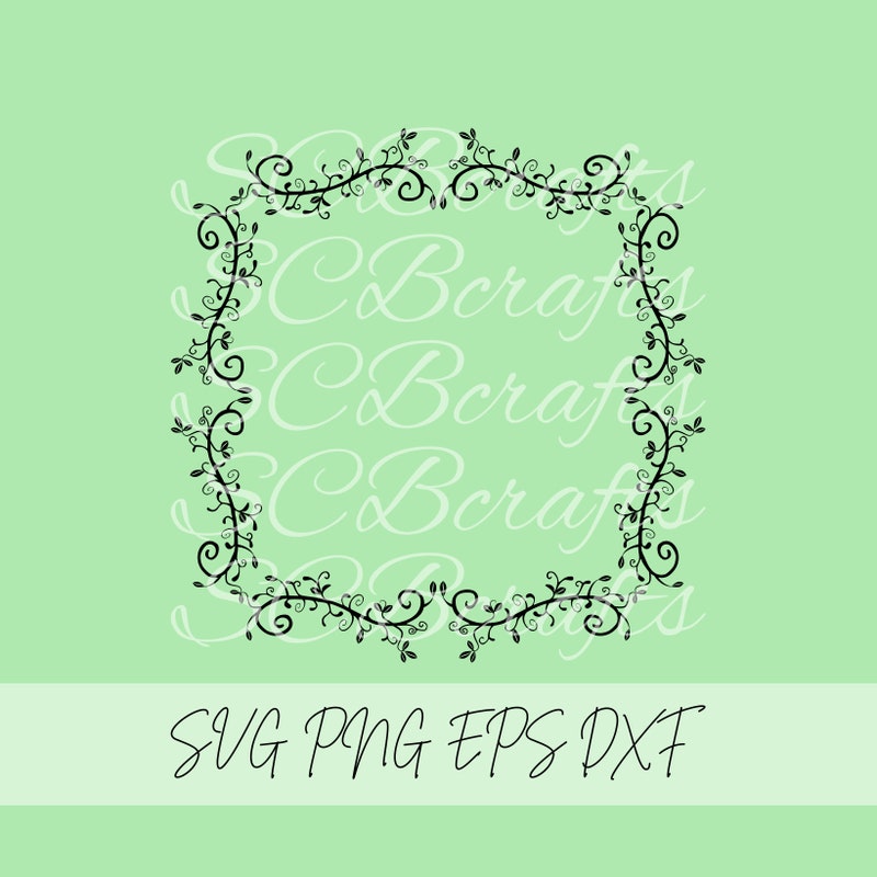 Vine Frame Svg - Etsy