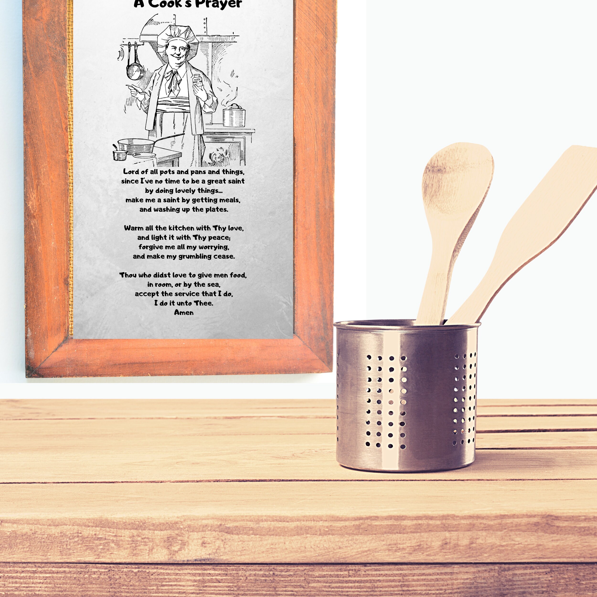 A Cook's Prayer Canvas Wall Art para cocina comedor decoración del ...