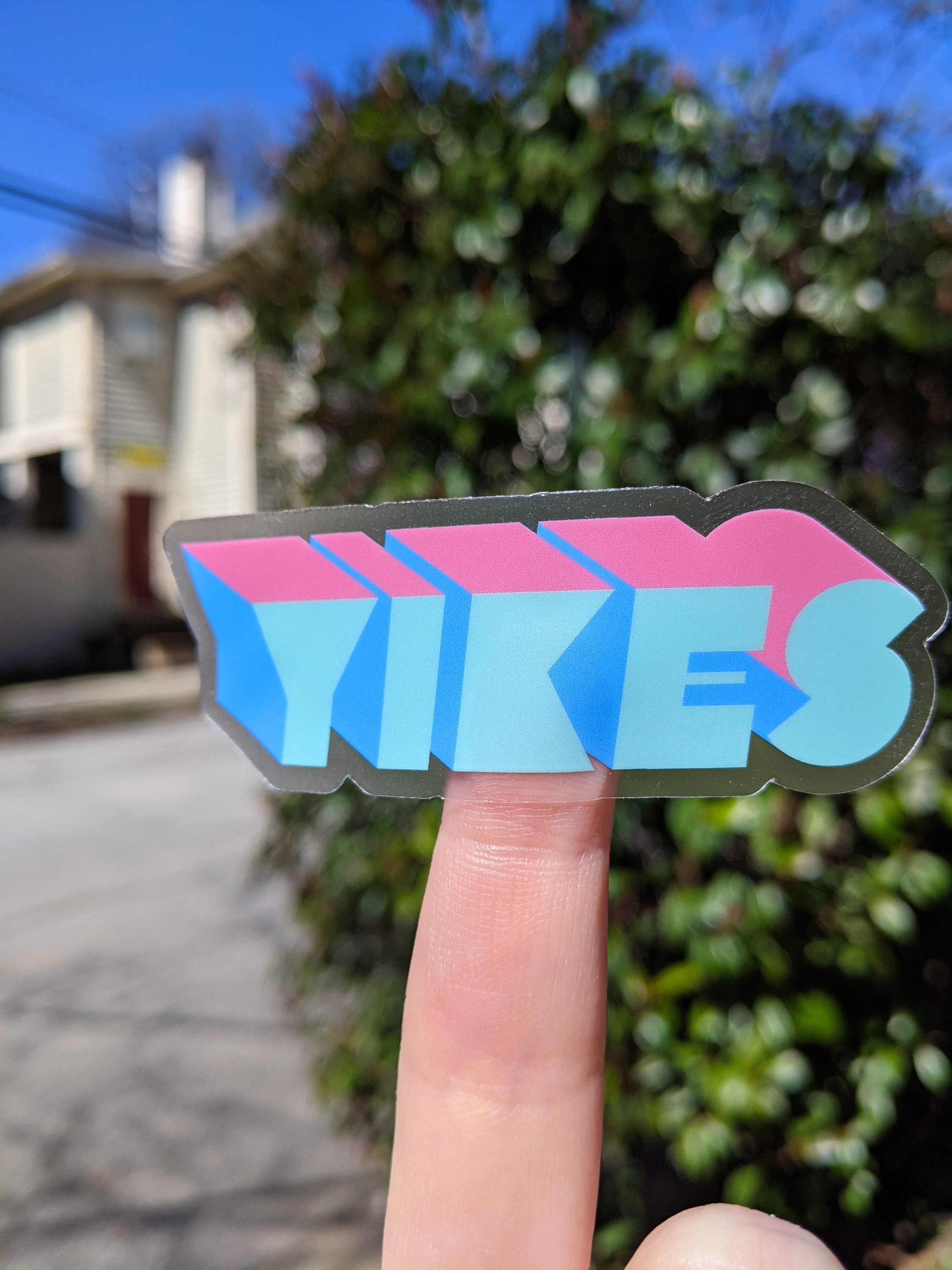 Yikes Sticker Big Yikes Clear Vinyl Sticker | Etsy