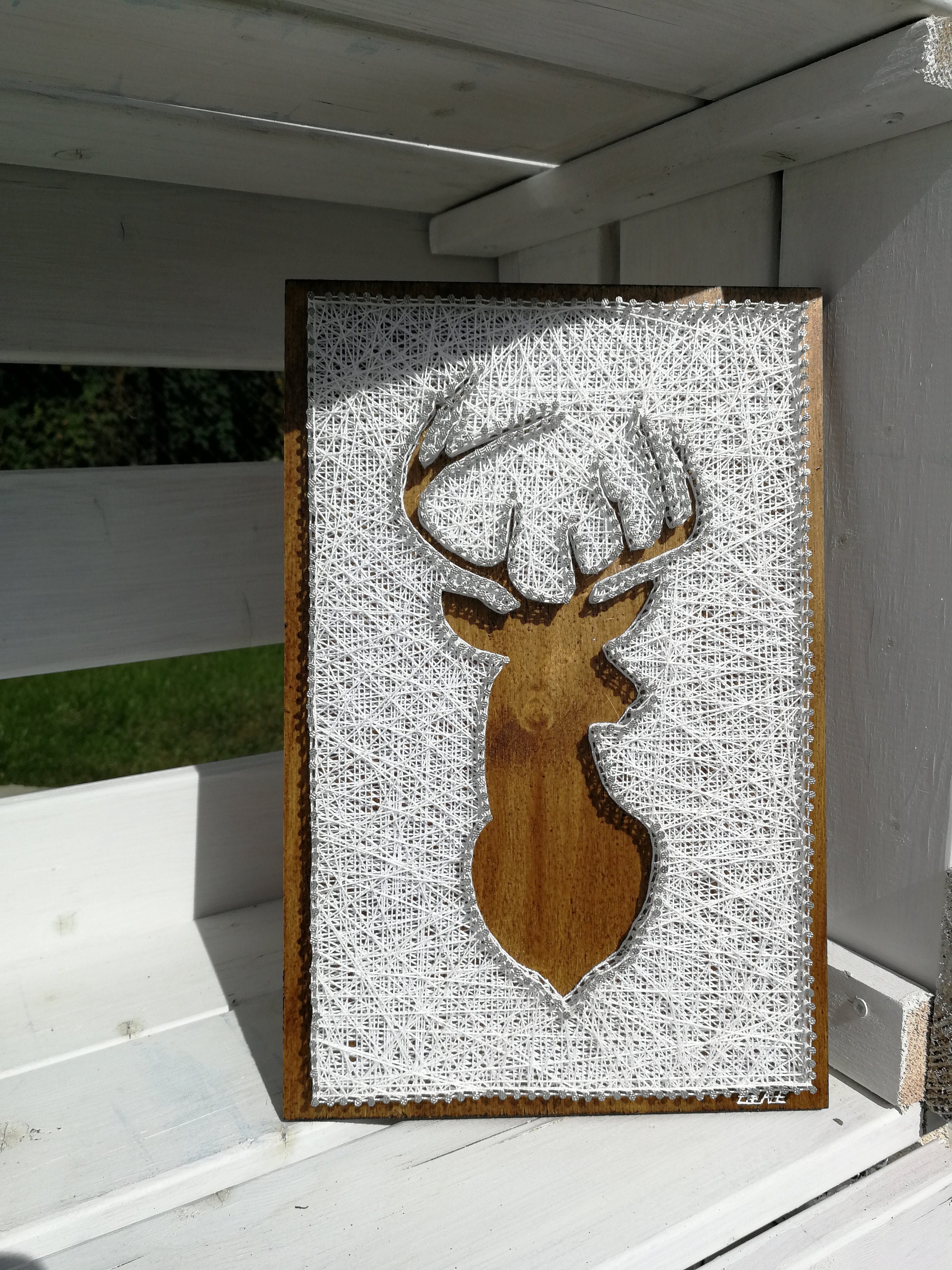 Reindeer String Art Patterns, DIY Reindeer String Art Template ...