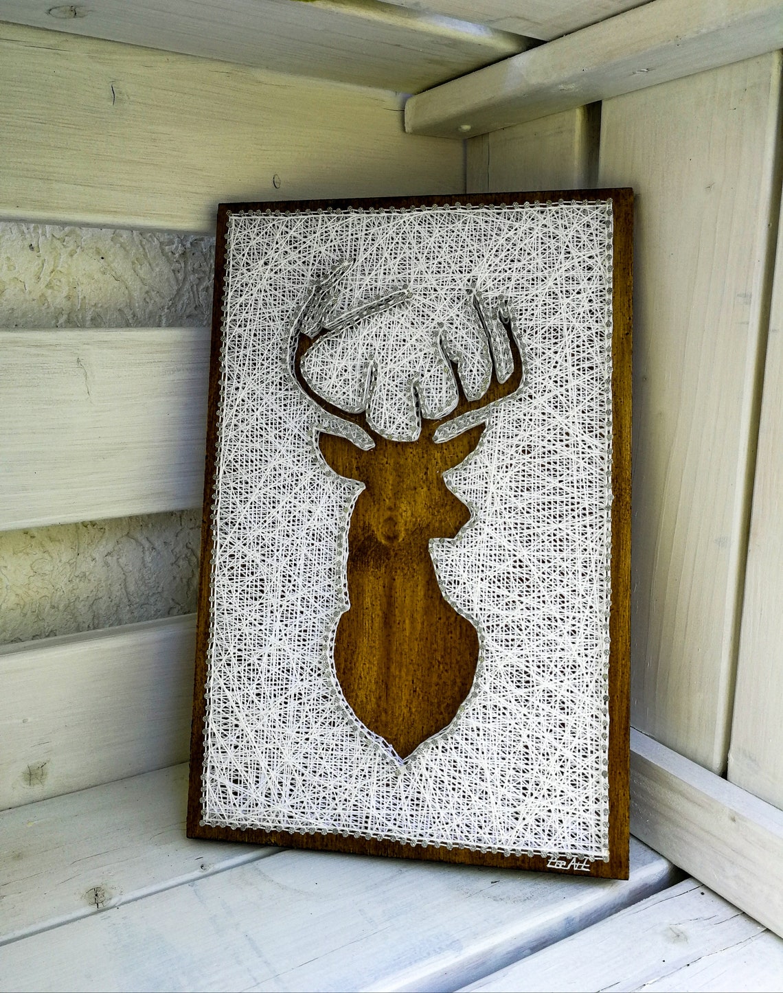 Reindeer String Art Patterns, DIY Reindeer String Art Template ...