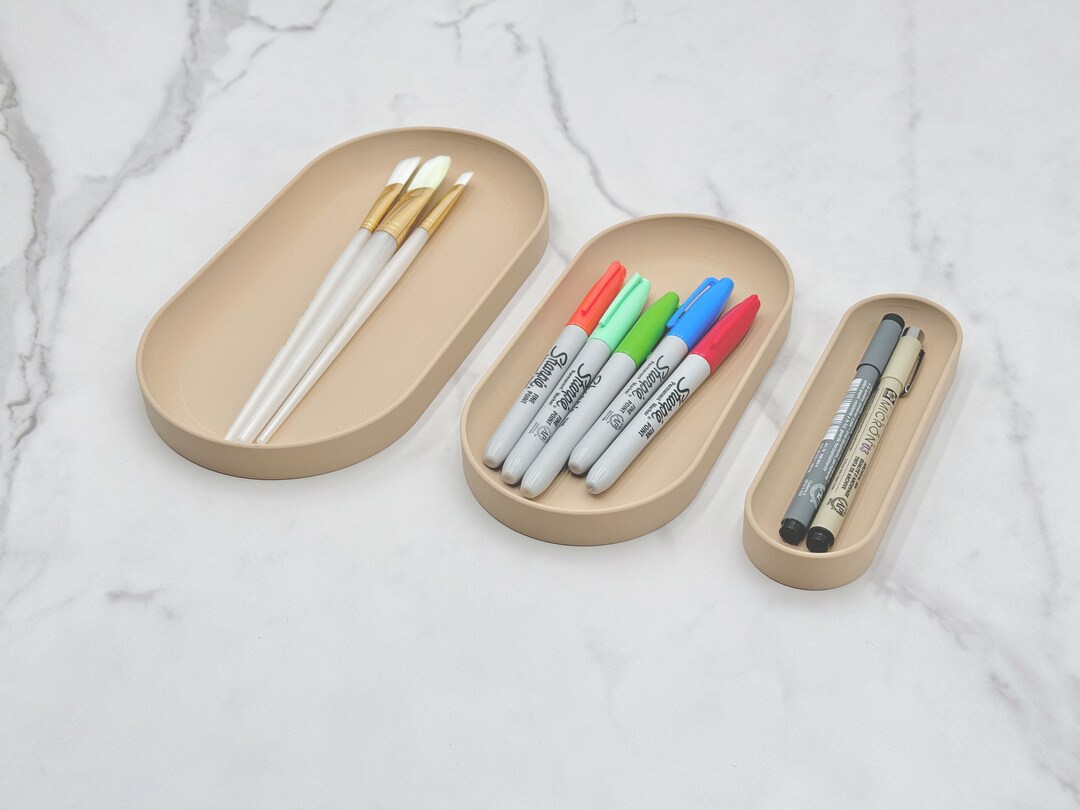 Organizer Trays - Set of 3 - Great for Desks, Vanities, Bathrooms ...