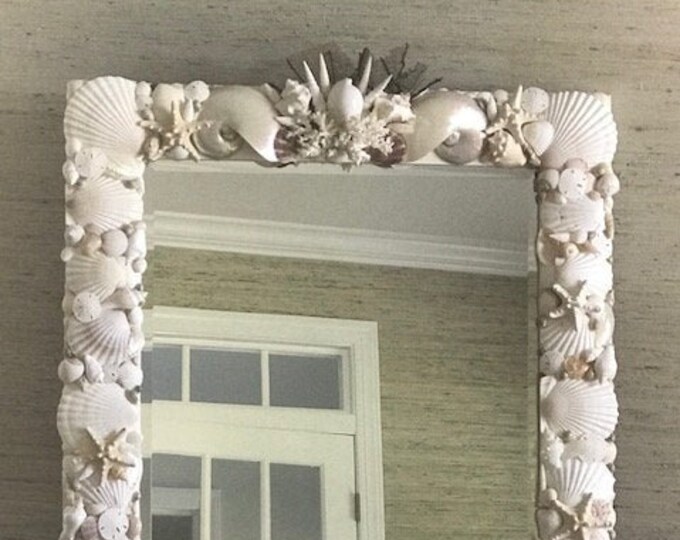 Pearlized Nautilus and Coral Custom Sea Shell Mirror - Etsy