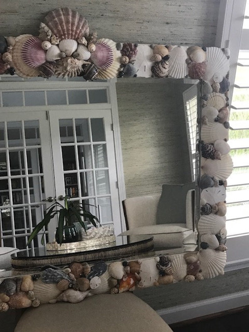 Colorful Custom Seashell Mirror - Etsy