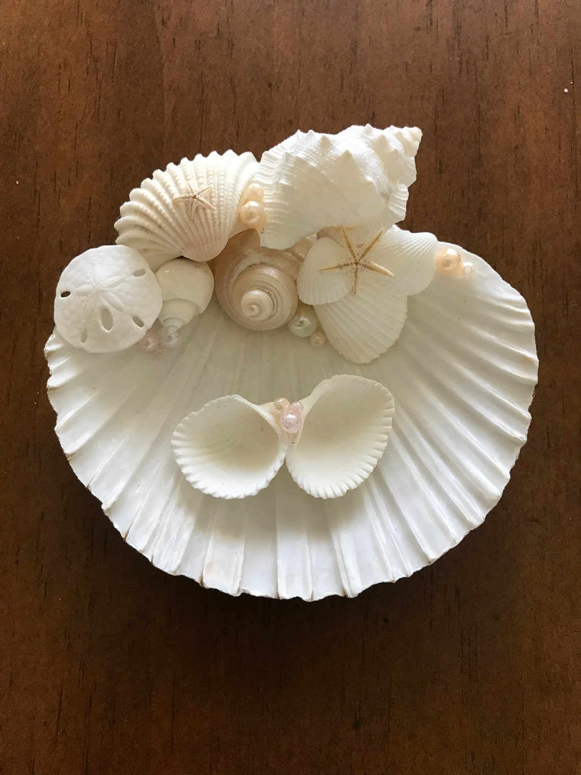 Custom Sea Shell Ring Holder Seashell Ring Holder L Beach Wedding Beach ...