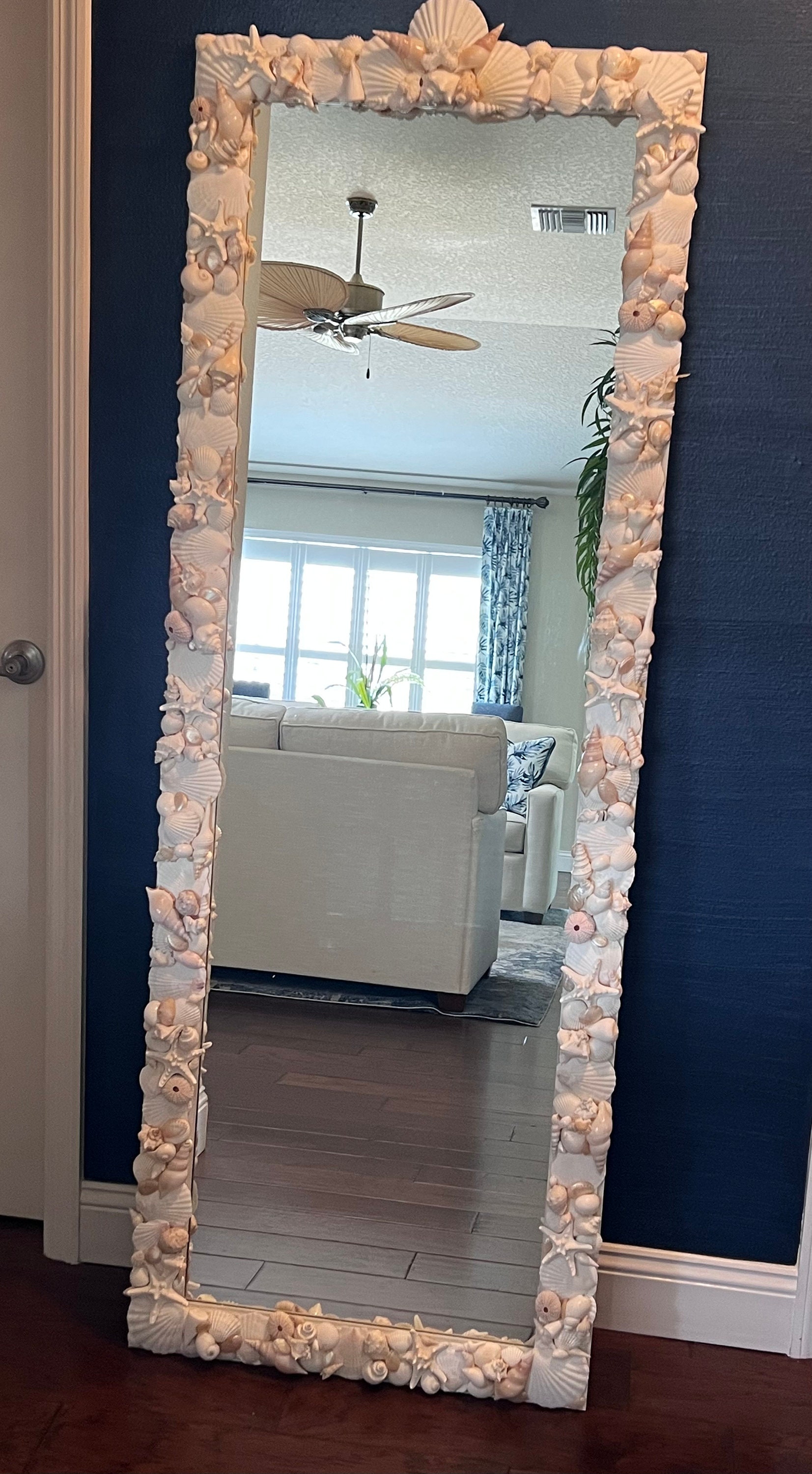 Full Length White Sea Shell Custom Mirror - Etsy